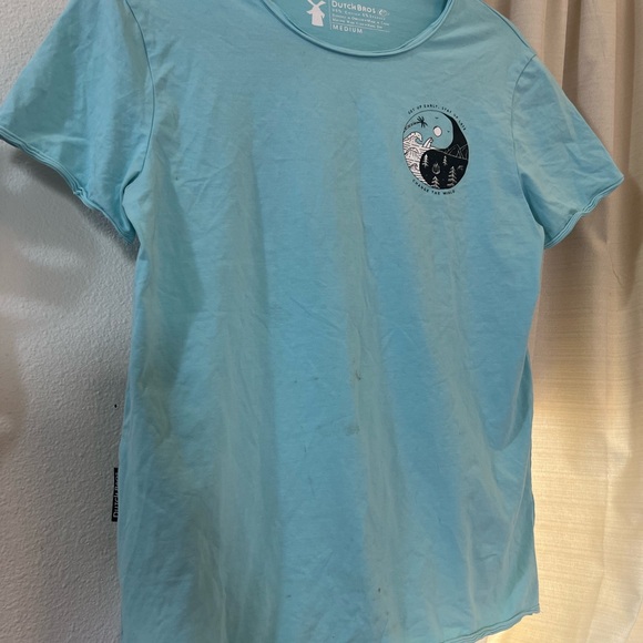 Dutch Bros | Tops | Dutch Bros Blue Peace Graphic Tshirt | Poshmark